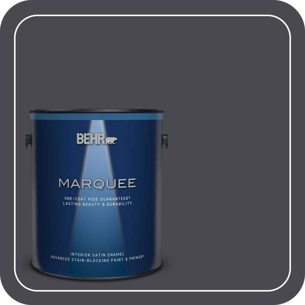 BEHR MARQUEE 1 gal. #N560-7 Limo Scene One-Coat Hide Satin Enamel ...