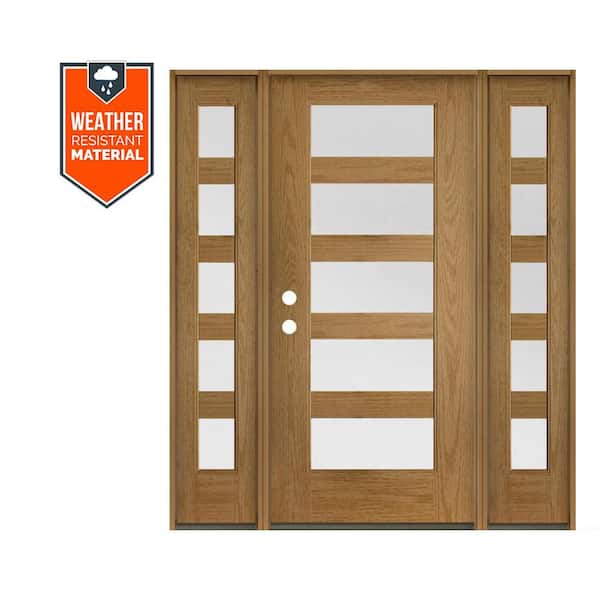 Krosswood Doors ASCEND Modern 64 in. x 79 in. 5-Lite Right-Hand/Inswing ...