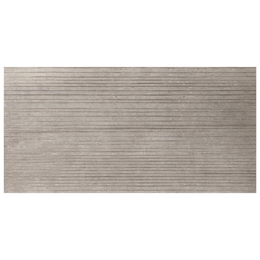 Ivy Hill Tile Provence Deco Gray 4 in. x 0.39 in. Limestone Look Semi ...