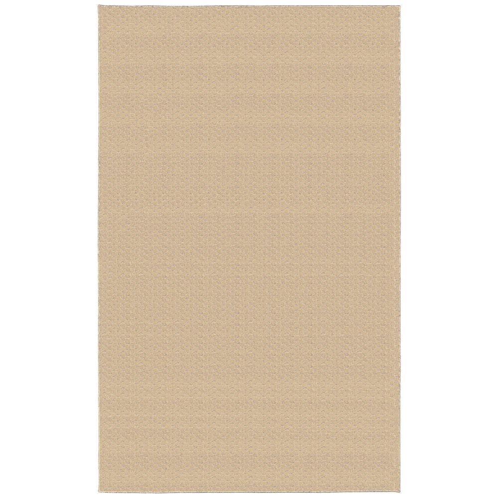 Garland Rug Medallion Tan 3 ft. x 5 ft. Casual Tuffted Solid Color ...