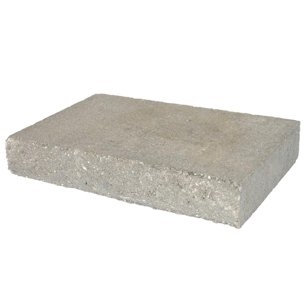 Natural Impressions 12 in. x 8 in. x 2 in. Platinum Gray Concrete ...
