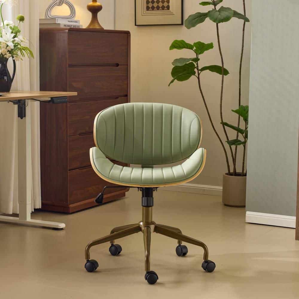 Karl home PU Leather Fabric Curved Adjustable Height with Antique ...