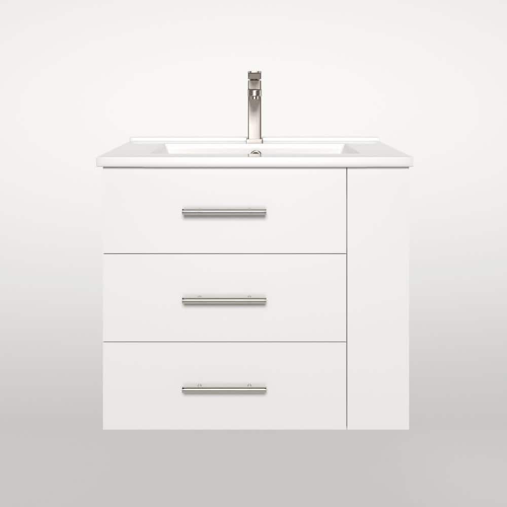 HOMEVY STUDIO Rita 24.25 in. Single Sink Wallmount Bath Vanity with ...