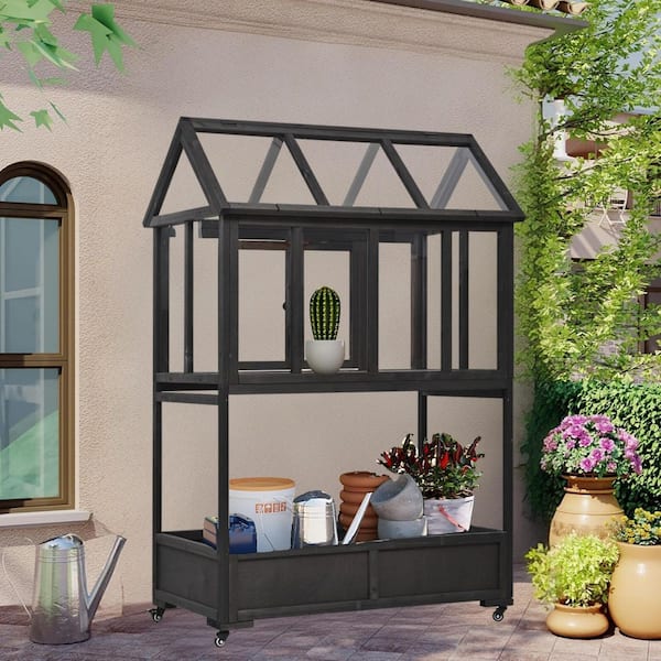 IALTRUISTIC 47 in. W x 23 in. D x 69 in. H Garden Wood Portable Cold ...