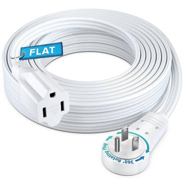MAXIMM 25 ft. 16/3 Light Duty Indoor Extension Cord with 360° Rotating ...