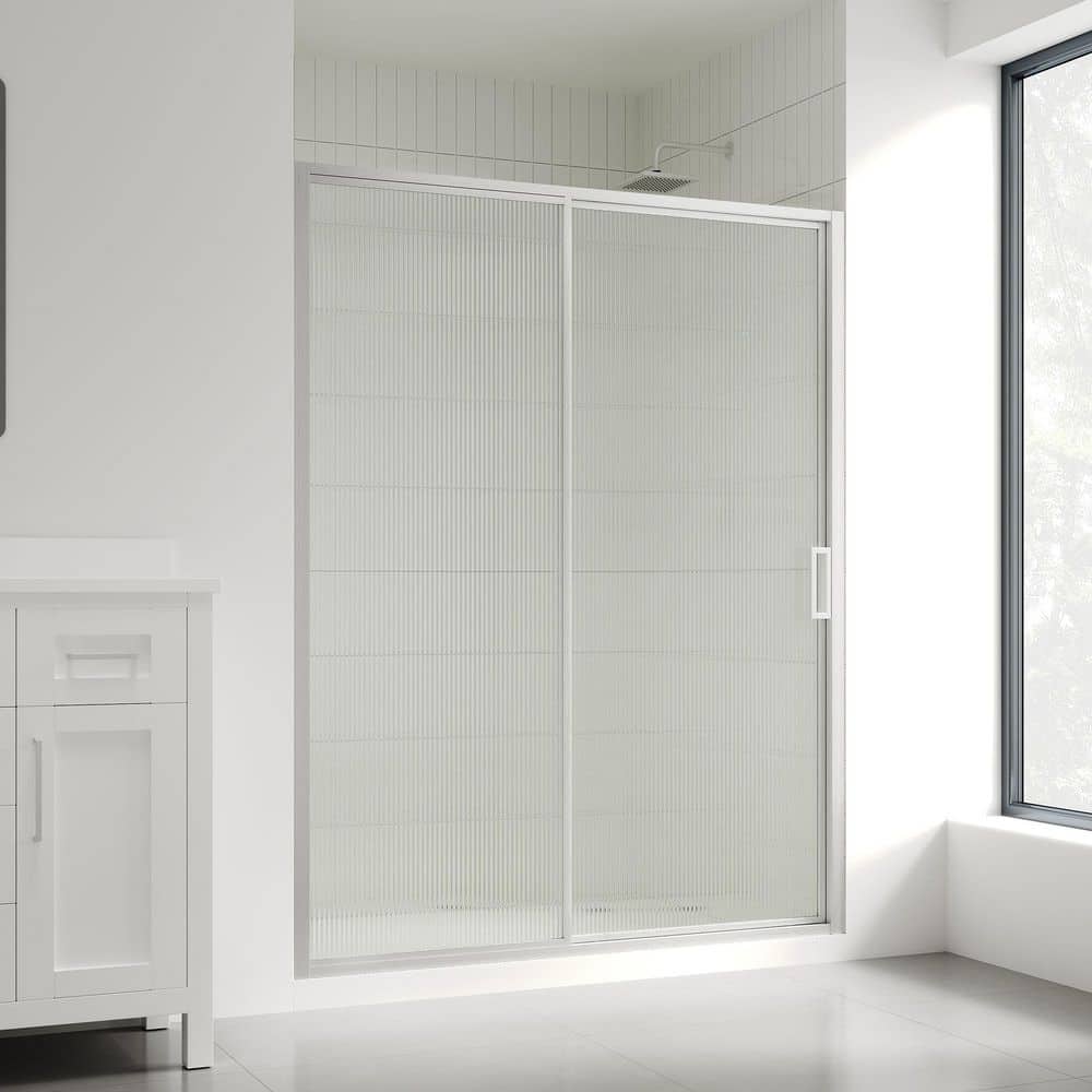 OVE Decors Stanford 58 3/16 in. - 60 in. W x 74 in. H Alcove Sliding Framed Shower Door with ...