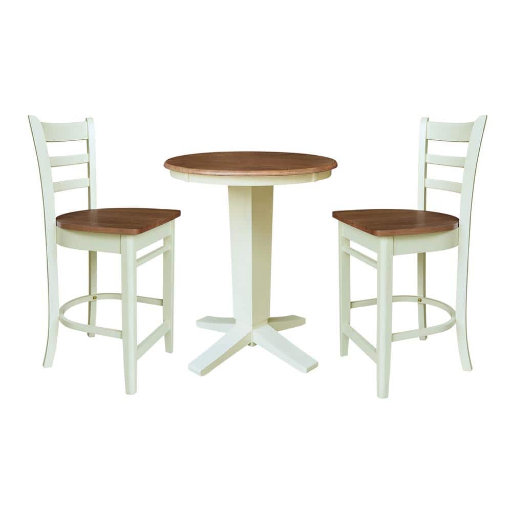 International Concepts Aria Hickory/Shell Solid Wood 30 in Round Top ...