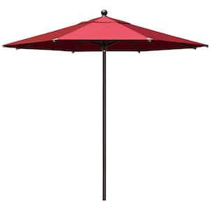 Tradesparker 9 ft. Aluminum Market Patio Umbrella with Push Button ...