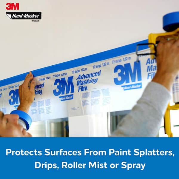 3M 72 in. x 90 ft. Hand-Masker Advanced Masking Film AMF72-8C - The ...