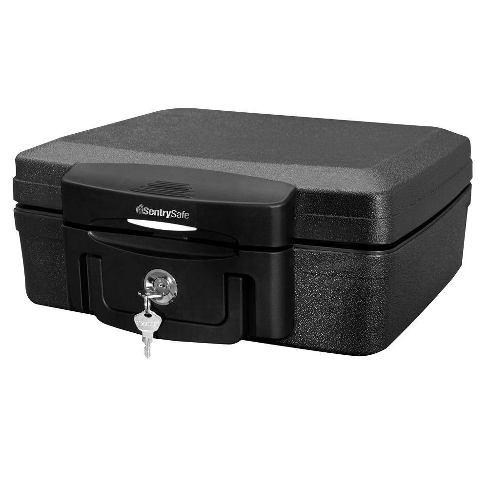 SentrySafe 0.17 cu. ft. Fire Resistant and Waterproof Chest with Key ...