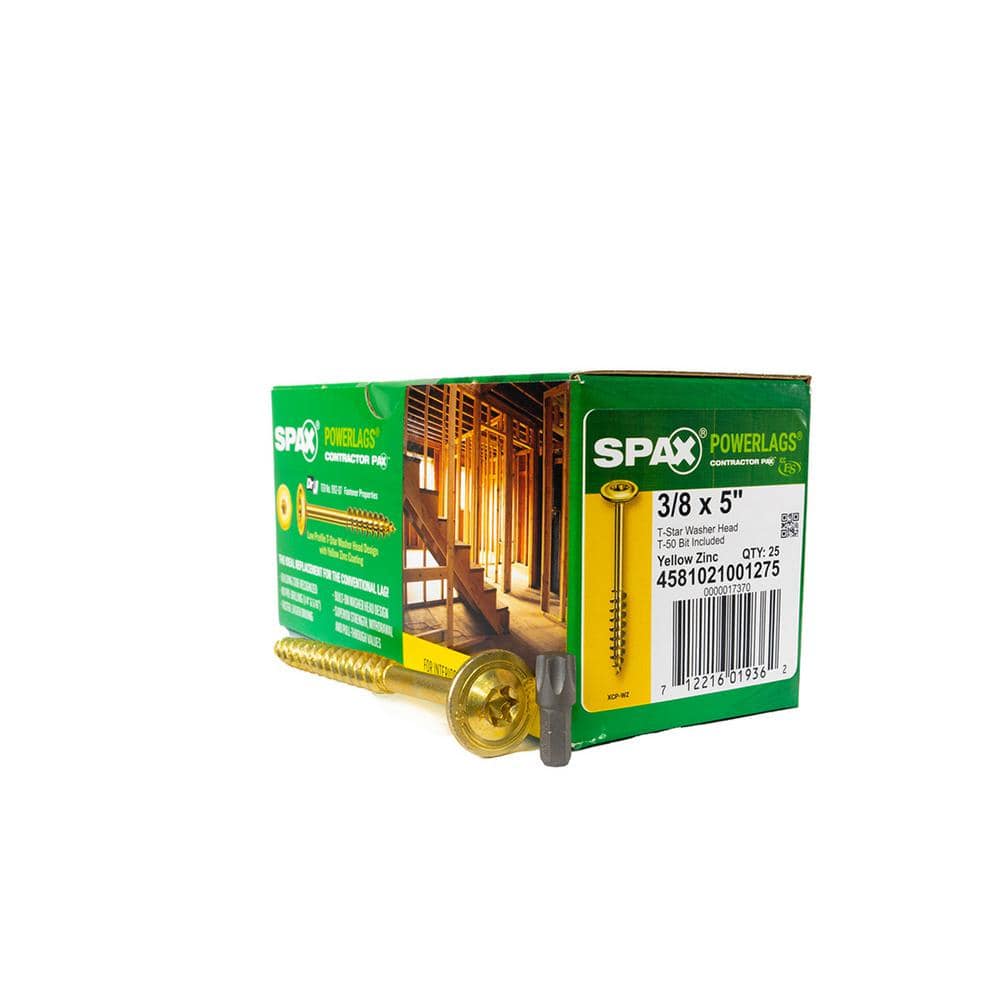Reviews for SPAX 3/8 in. x 5 in. Interior Washer Head Structural Wood ...