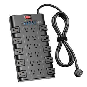 APC Black SurgeArrest 8 ft. Surge Protector with 11 outlets, 2 USB ...