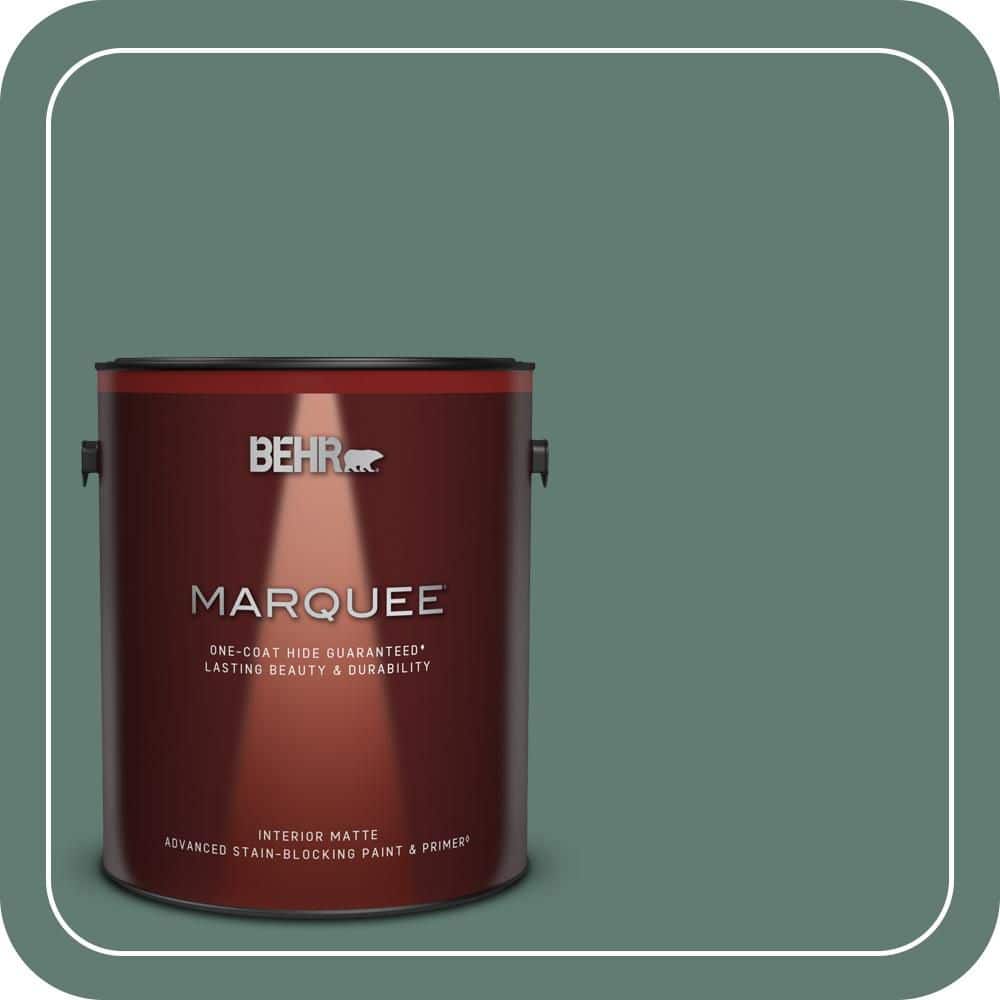 BEHR MARQUEE 1 gal. #S430-6 Forest Edge One-Coat Hide Matte Interior ...