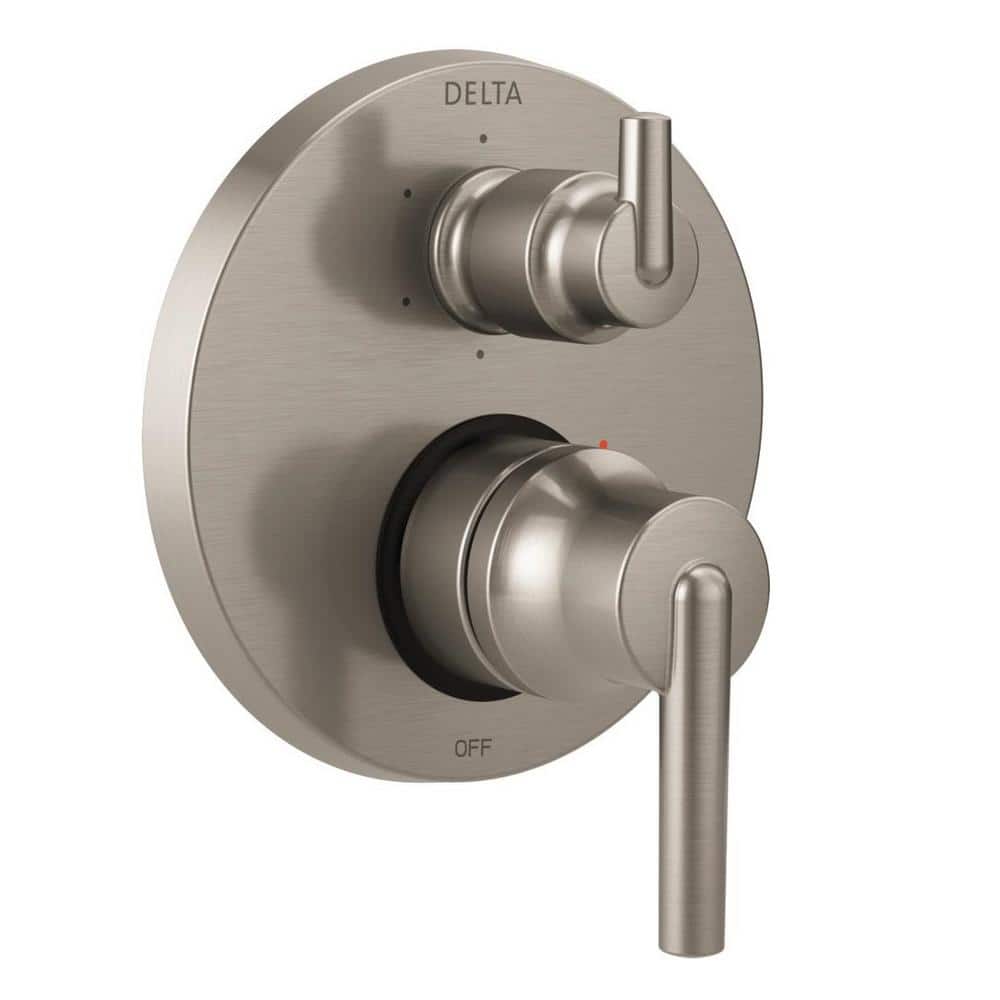 Delta 2-Handle Wall-Mount Valve Trim Kit with 6-Setting Integrated ...
