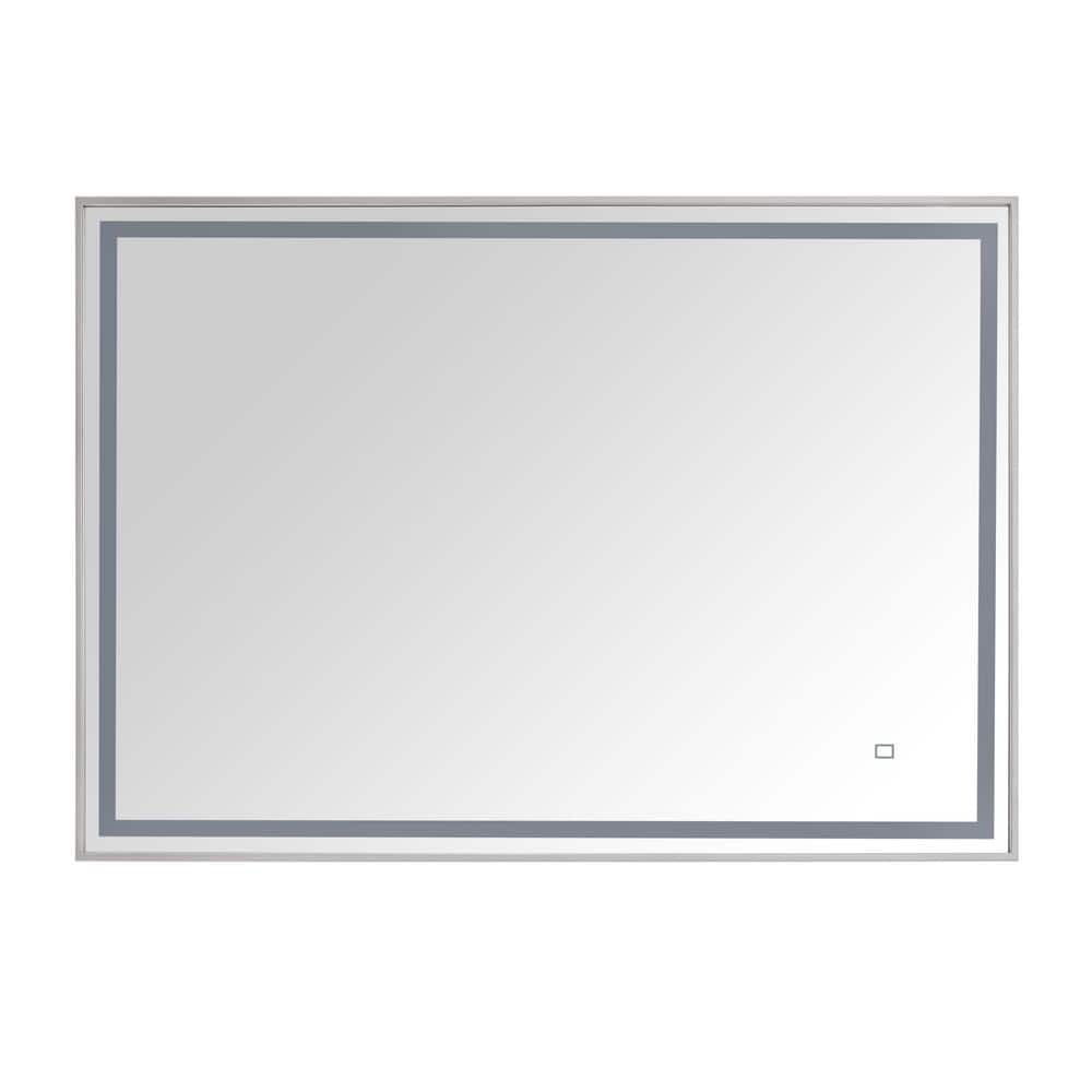 Avanity LED 39 in. W x 27.5 in. H Rectangular Stainless Steel Framed ...