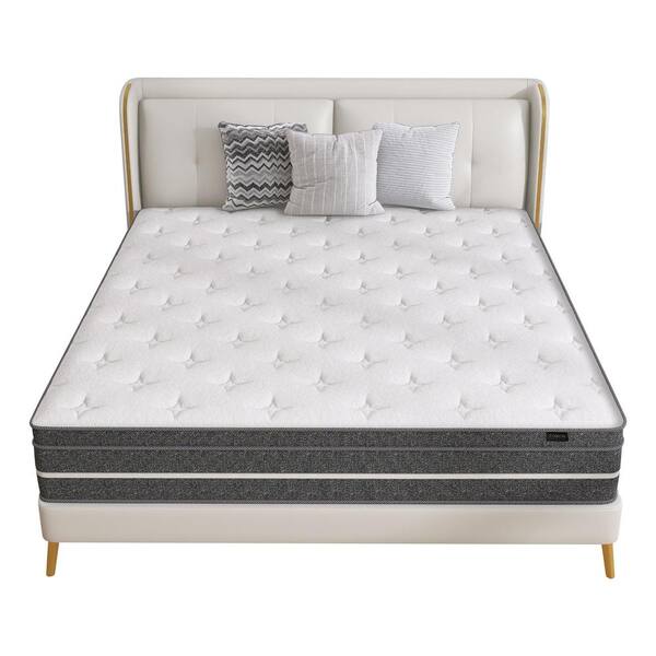 CHEVNI Euro Top King Medium Memory Foam 12 in. Bed-in-a-Box Mattress HD ...