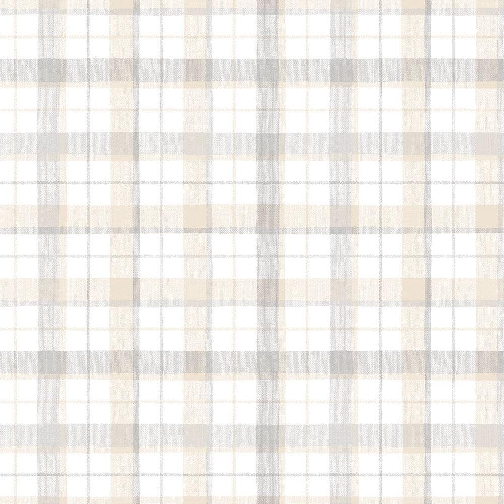 Norwall Linen Plaid Vinyl Roll Wallpaper (Covers 55 sq. ft.) CK36627 ...