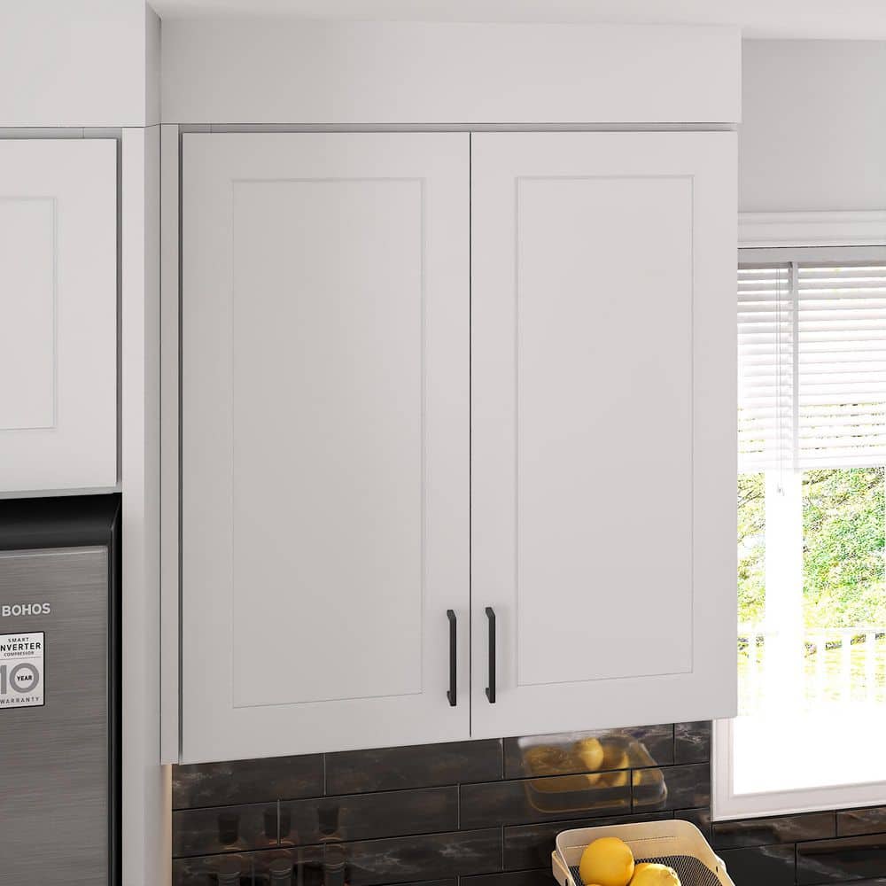 Furinno 33 in. W 12 in. H 36 in. D Ready to Assemble Plywood Wall ...