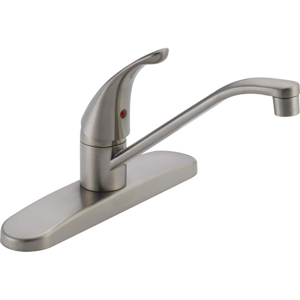 Peerless Core Single-Handle Standard Kitchen Faucet in Stainless P110LF ...