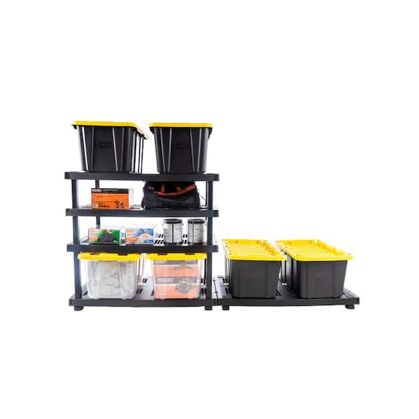 HDX 5 Tier Plastic Adjustable Garage Storage Shelving Unit in Black (48 ...