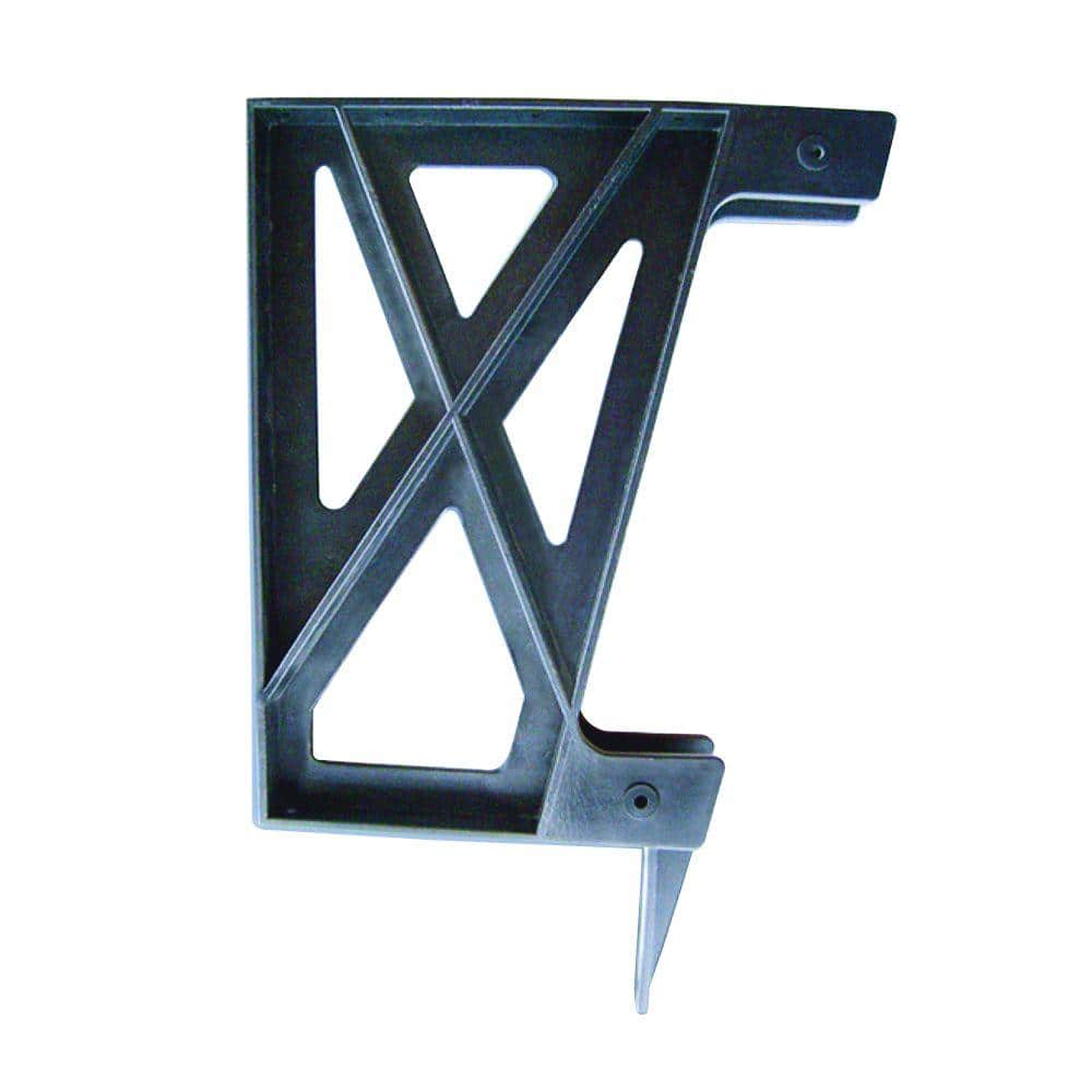 PEAK Plastic Deck Bench Bracket in Black 2600 - The Home Depot