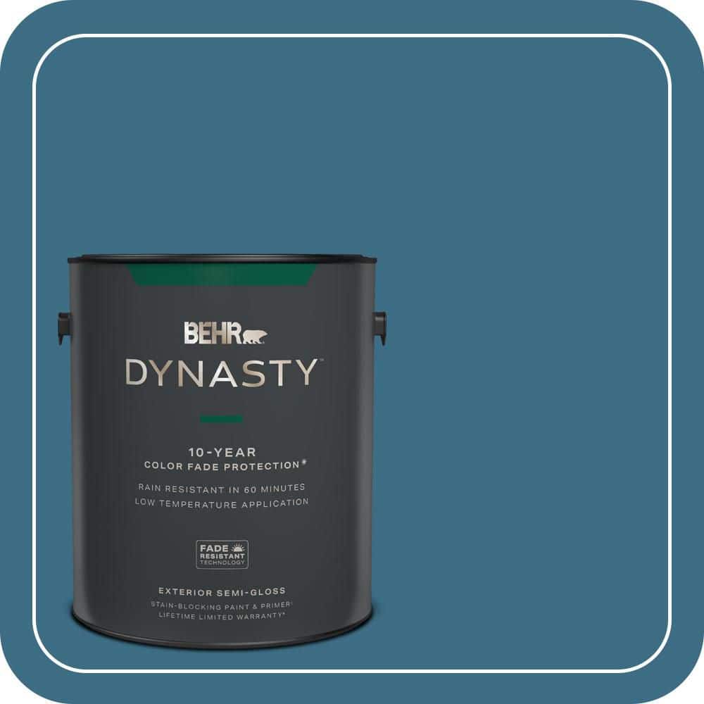 BEHR DYNASTY 1 gal. #S490-6 Bering Wave Semi-Gloss Exterior Stain ...