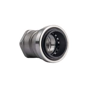 QUICKFITTING 1/2 in. Stainless Steel Push-to-Connect x 3/4 in. FNPT ...