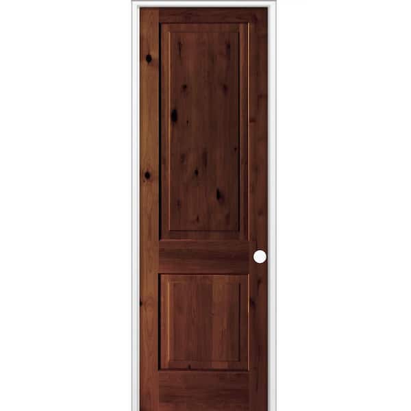 Reviews for null 30 in. x 96 in. Rustic Knotty Alder 2-Panel Square ...