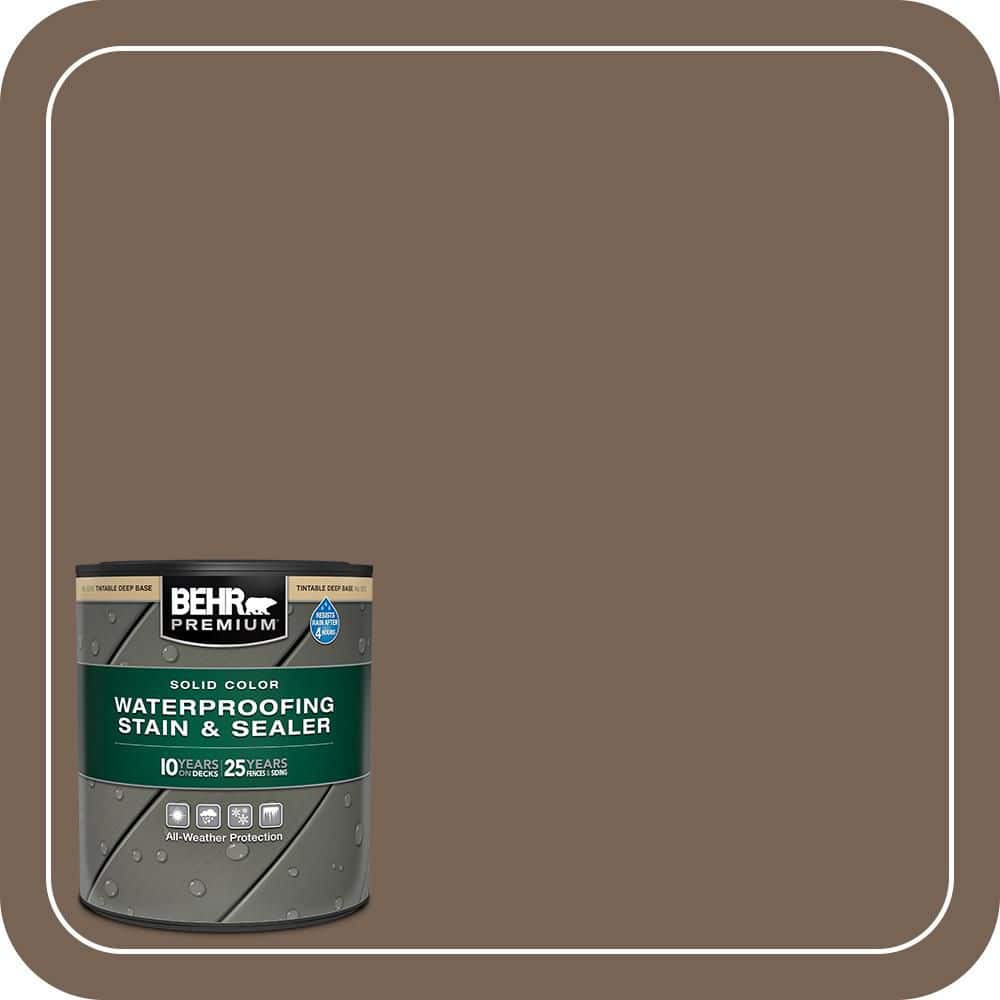 BEHR PREMIUM 1 qt. #SC-141 Tugboat Solid Color Waterproofing Exterior ...