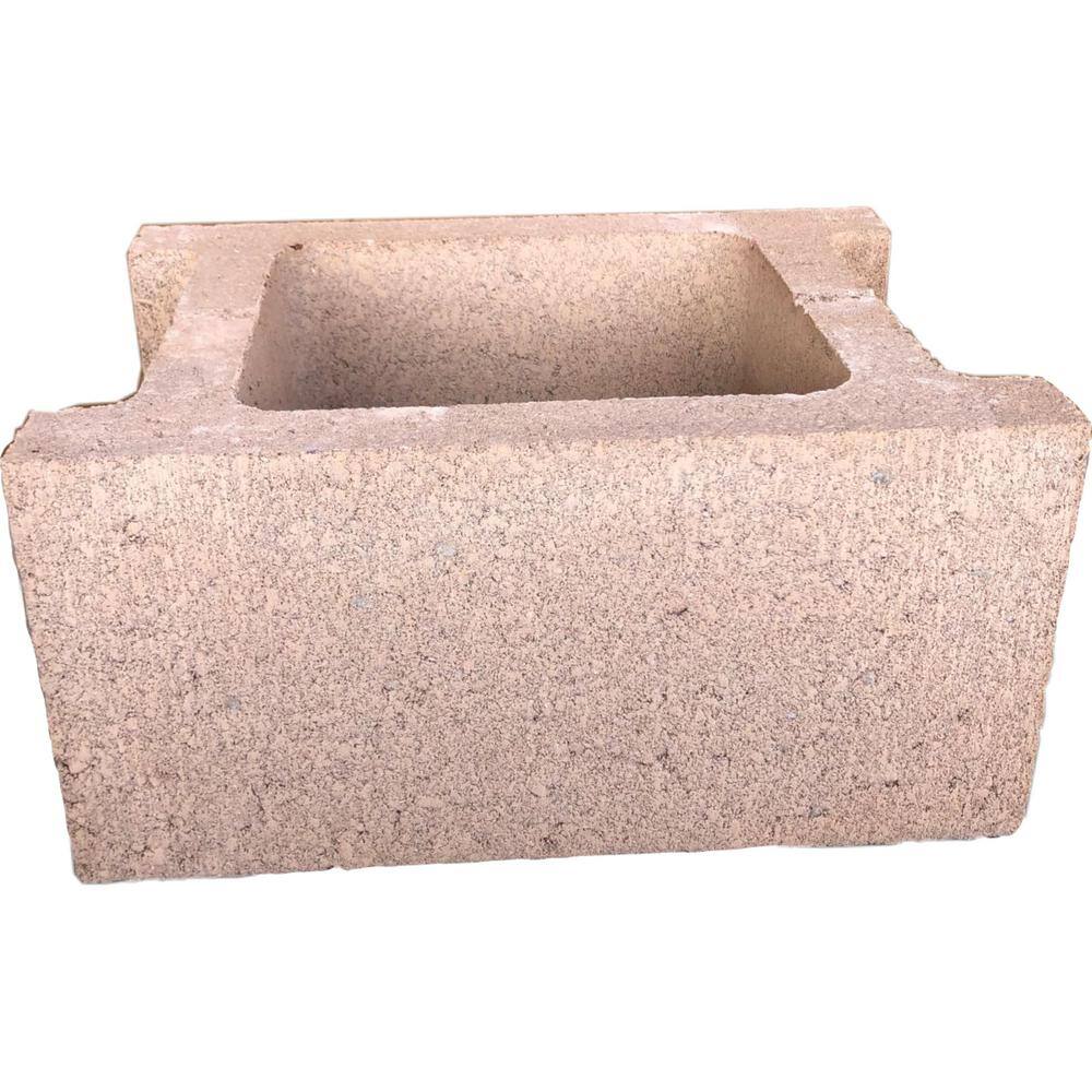 Southwest Block 12 in. x 8 in. x 16 in. Tan Smooth Concrete Block 8 in ...