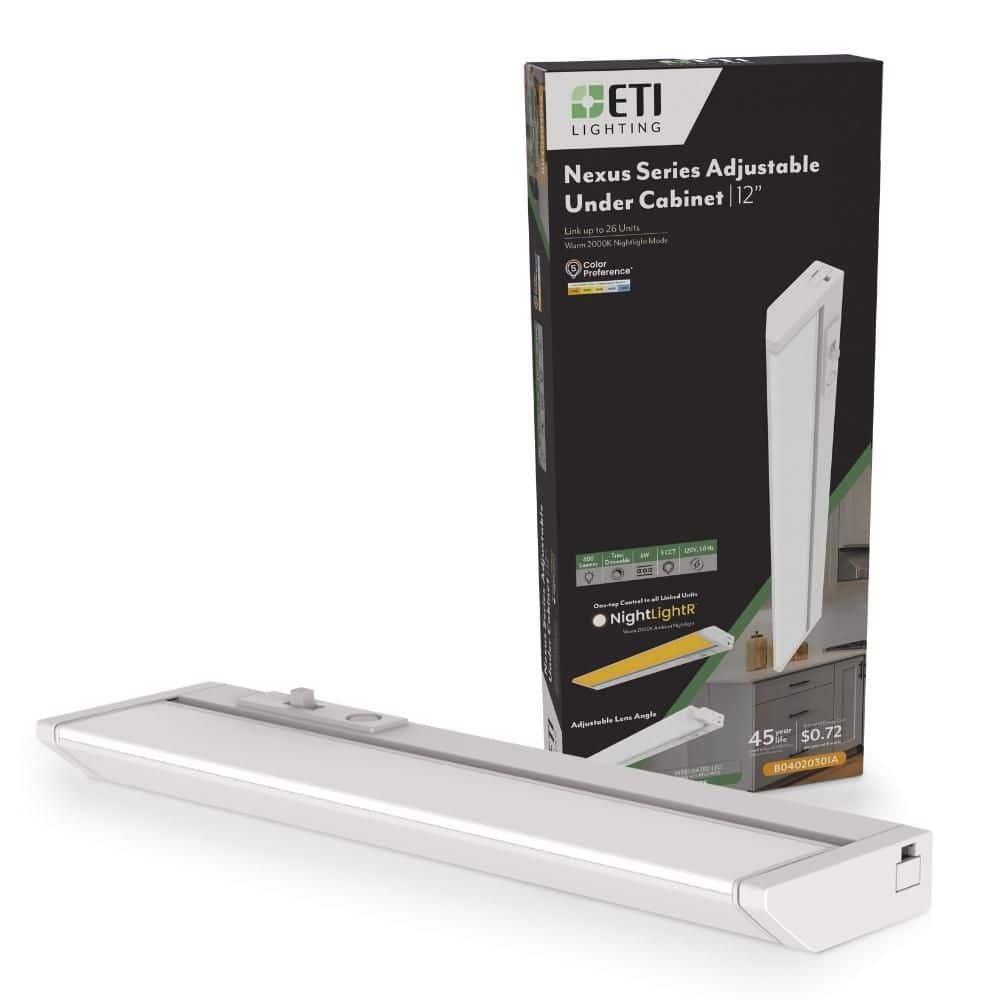 ETI LIGHTING NEXUS 12 in. Plug-in Adjustable Lens Night Light Mode ...