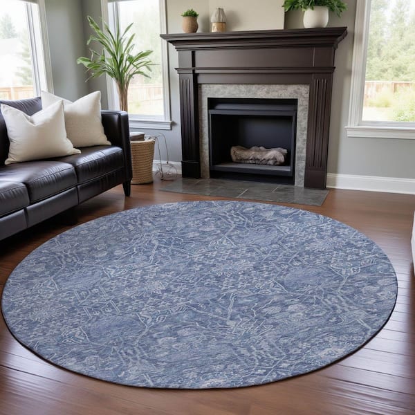 Addison Rugs Mayfield Premium Machine Washable Abstract AMF1133 Denim 8 ...
