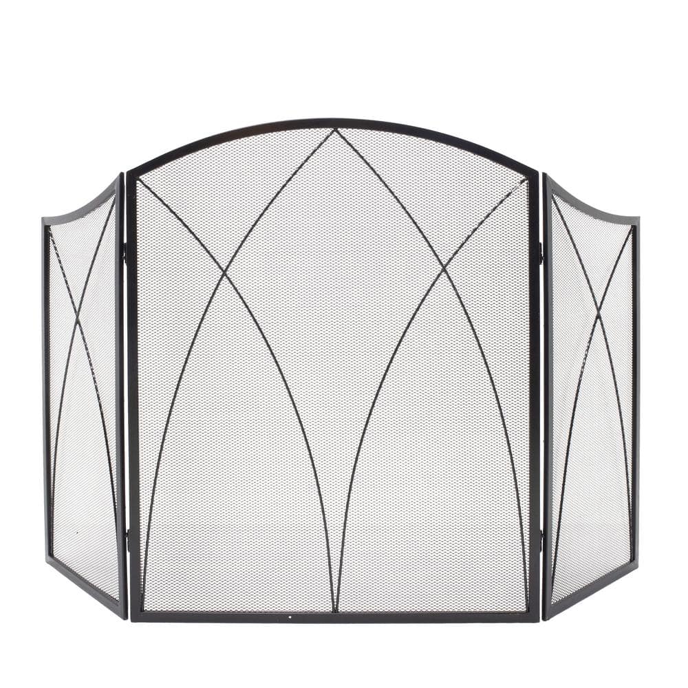 Pleasant Hearth Arched 3-Panel Fireplace Screen 959 - The Home Depot