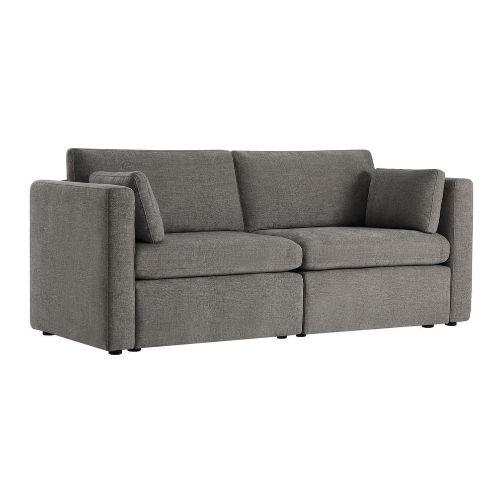 Spruce & Spring Rhea 79 in. Straight Arm Fabric Straight Modular Sofa ...