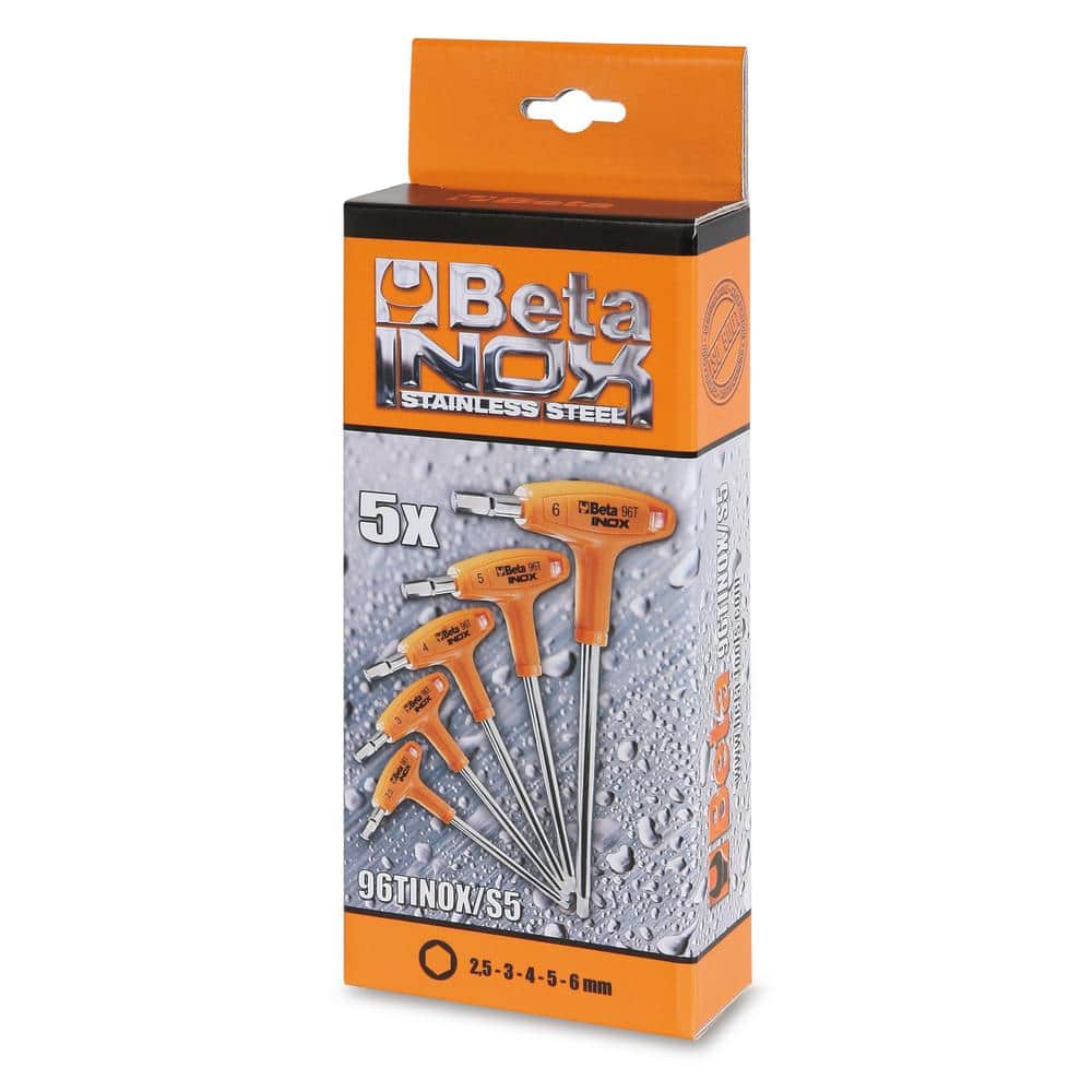 Beta Offset Hexagon Key Wrench (Set-5) 96TINOX/S5 - The Home Depot