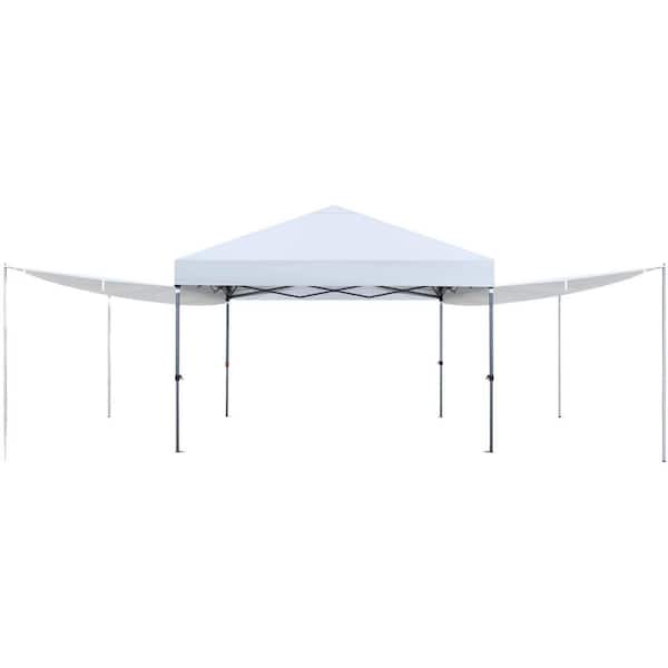 MOEPISY 10 ft. x 10 ft. Easy Pop-up Canopy Tent Outdoor Shade with 2 ...