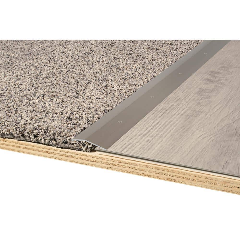M-D Building Products 2 in. x 36 in. Brushed Pewter Aluminum Carpet ...