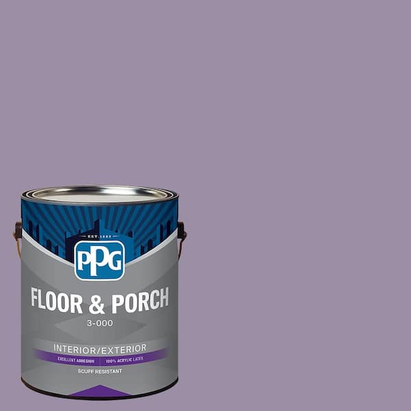 PPG 1 gal. PPG1174-5 Smoky Grape Satin Interior/Exterior Floor and ...