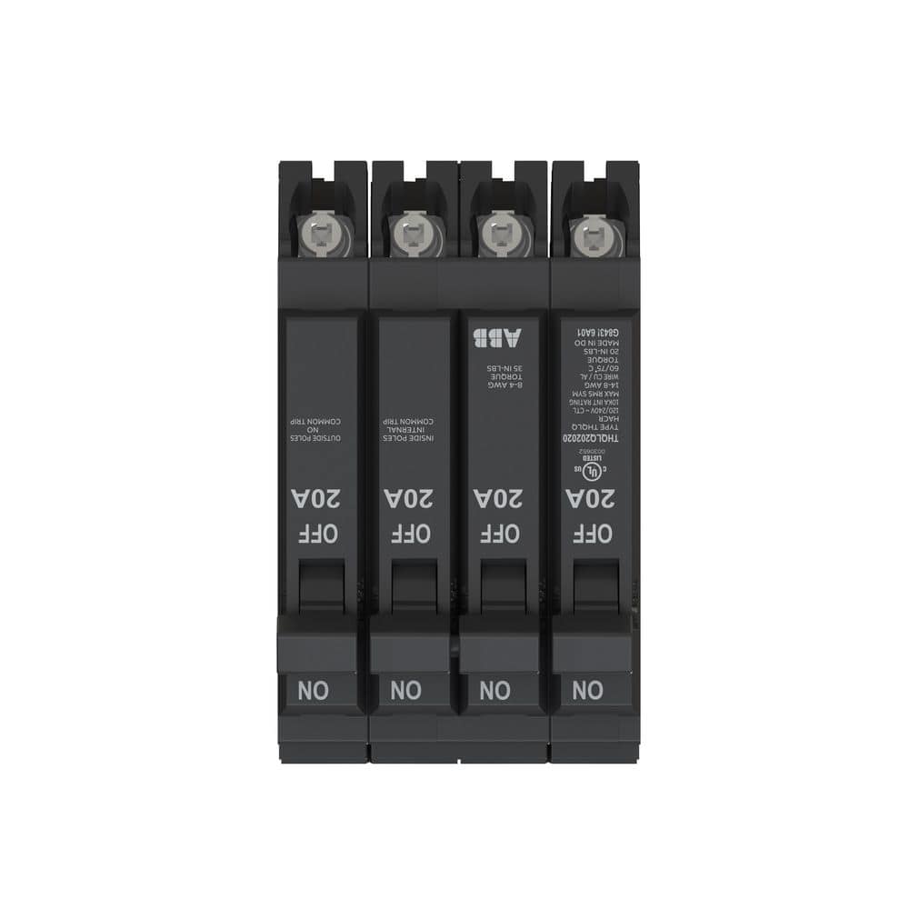 ABB 2-20 Amp Single-Pole 1-20 Amp Double-Pole Quad 120/240-Volts ...