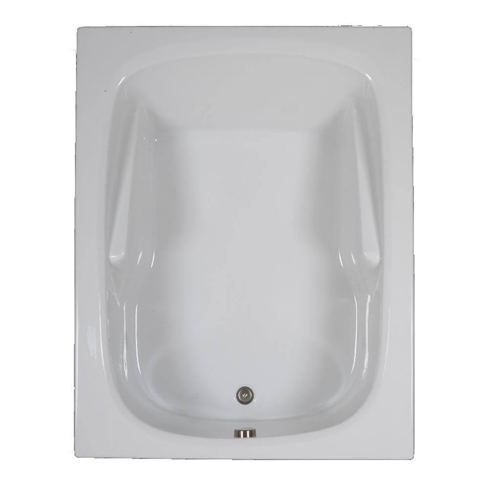 Comfortflo 60 in. x 48 in. Acrylic Rectangular Drop-in Soaking Bathtub ...