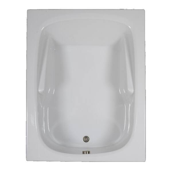 Comfortflo 60 in. x 48 in. Acrylic Rectangular Drop-in Soaking Bathtub ...