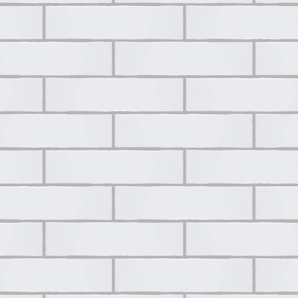 Merola Tile Castillo White 3 in. x 12 in. Ceramic Wall Tile (5.72 sq ...