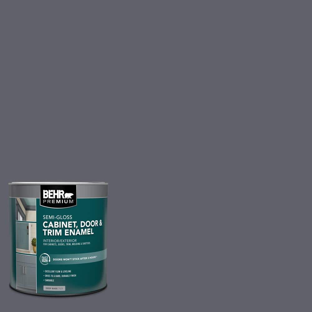 BEHR PREMIUM 1 qt. #N540-6 Script Ink Semi-Gloss Enamel Interior ...