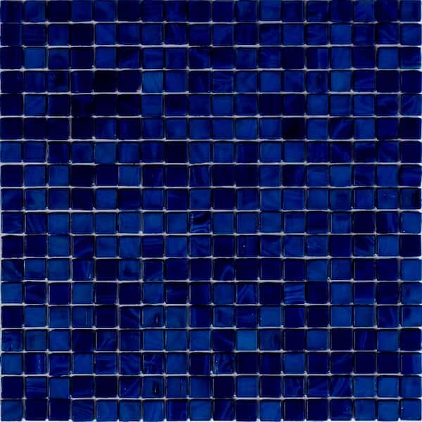 Apollo Tile Skosh 4 in. x 6 in. Glossy Navy Blue Glass Mosaic Uniform ...