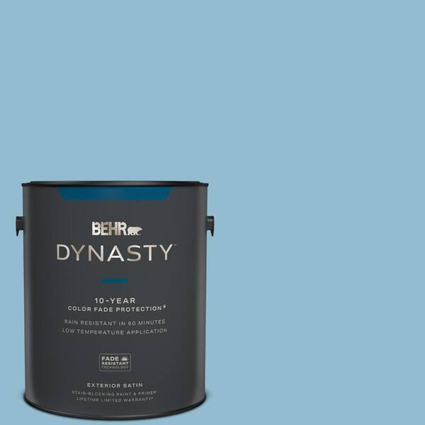 BEHR DYNASTY 1 gal. #S490-3 Reef Blue Satin Enamel Exterior Stain ...