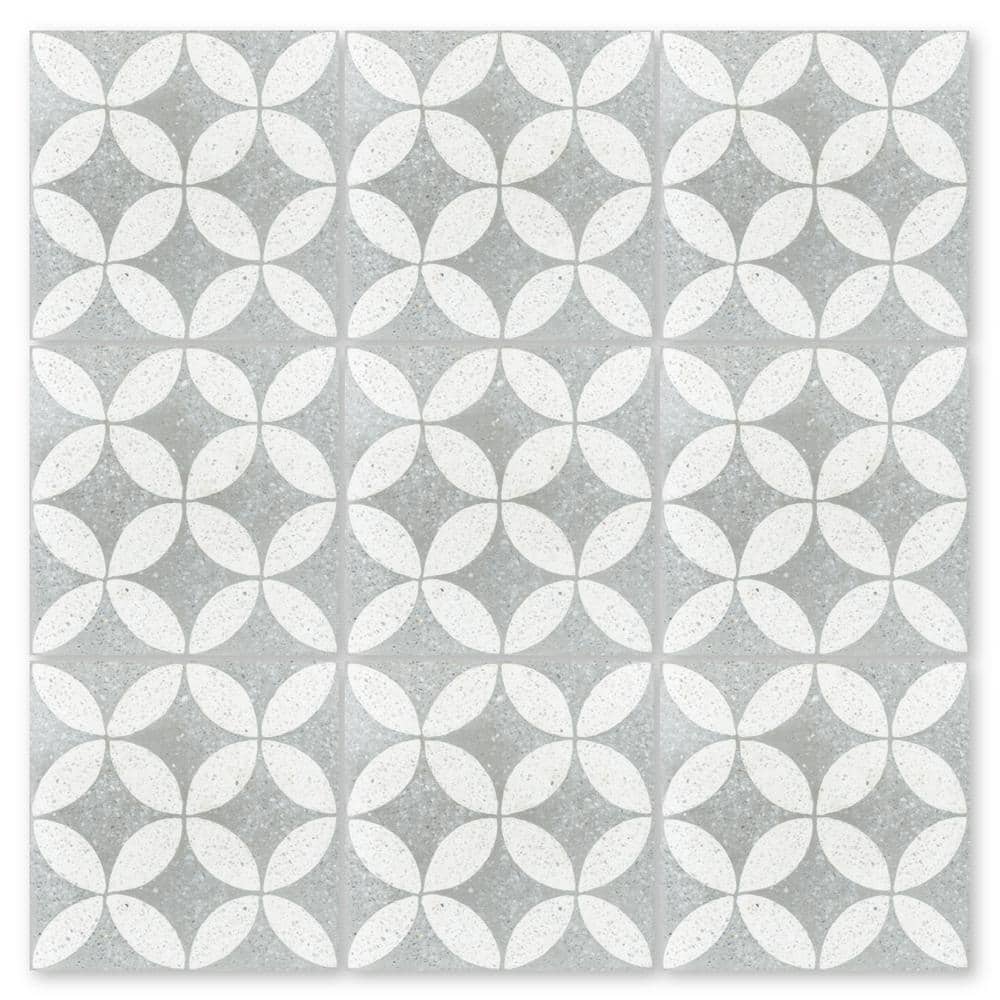 Villa Lagoon Tile Circulos B Urban Gray Terrazzo/Matte 8 in. x 8 in ...