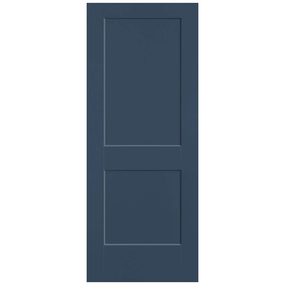 Masonite 32 in. x 80 in. 2-Panel Logan Single Bore Hollow Core Night ...