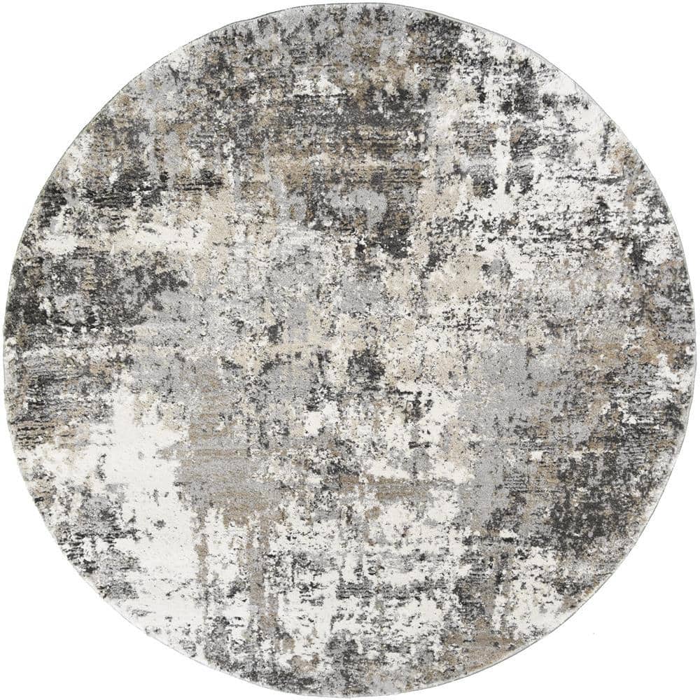 Mayberry Rug Driftwood Modern Multi-Colored 8 ft. Round Area Rug ...