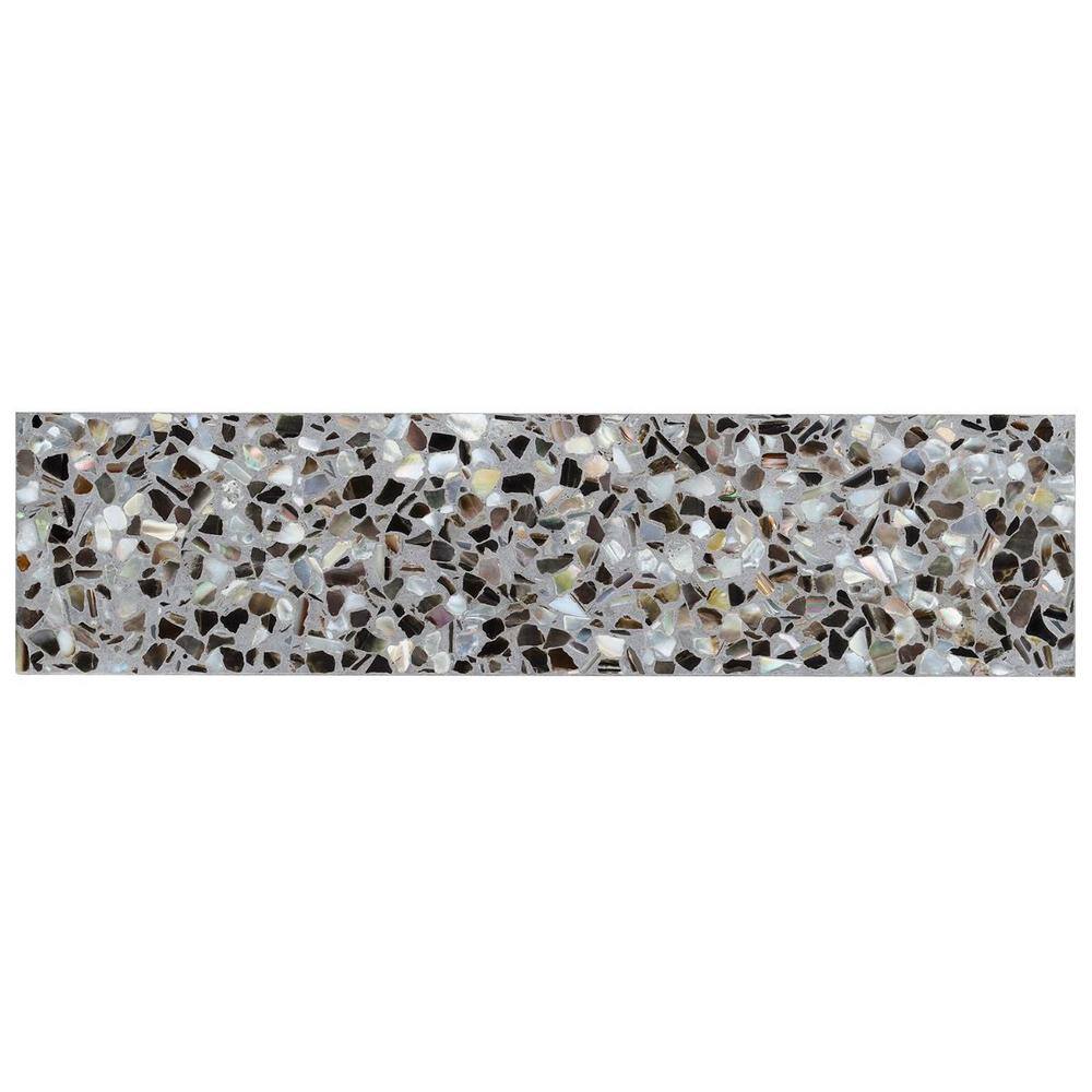 Ivy Hill Tile Shoal Gray Pearl 3 in. x 0.39 in. Polished Terrazzo Floor ...