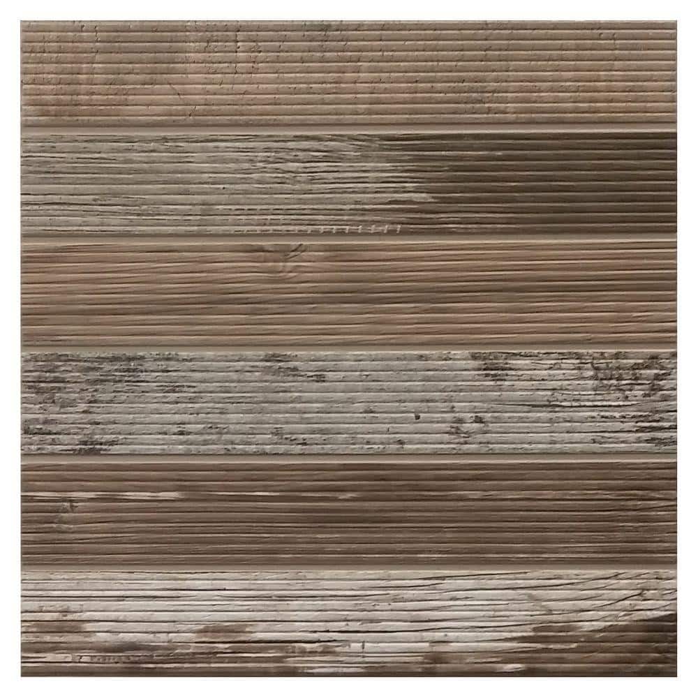 Daltile Modern Outdoor Living Weathered Wood 18 in. x 18 in. Glazed ...